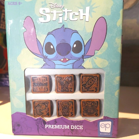 Disney | Toys | Disney Stitch Premium Blue Dice Set | Poshmark